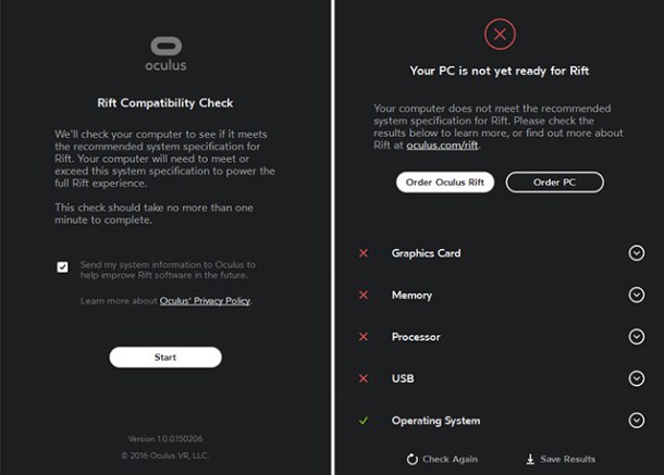 Comprueba aquí si Oculus Rift será compatible con tu computadora ...